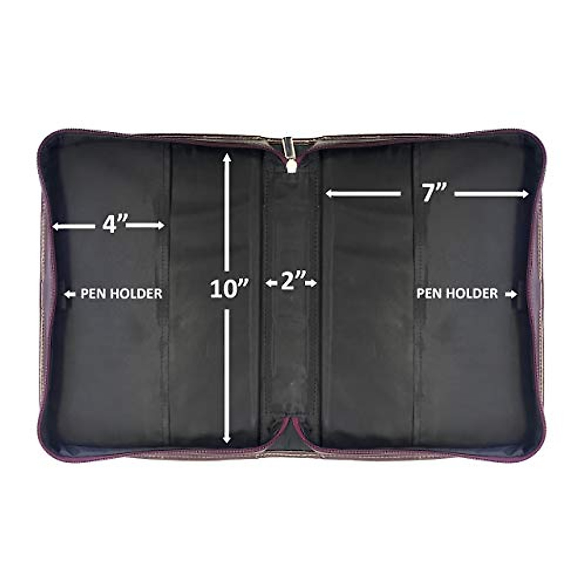 Burgundy/Tan Fashionable and Stylish Bible Cover, Large Two-Tone Bible Case Holy Book Protector