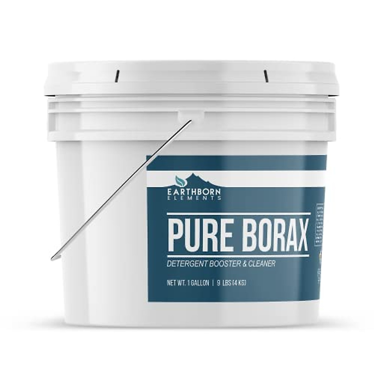 Earthborn Elements Borax Powder, Washing Soda, Baking Soda Bundle (1 Gallon ea.) Multipurpose for cleaning & laundry, Resealable Bucket
