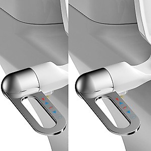 2 Pack Bidet Toilet Seat Attachment Ultra Slim Bidet With Self Cleaning Dual Nozzle Adjustable Water Non Electric Bidet Fresh Water Spray for Sanitary and Feminine Wash