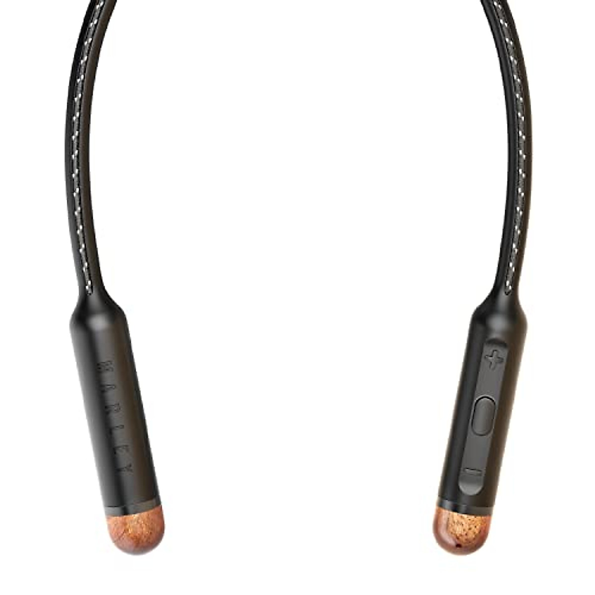 House of Marley Smile Jamaica Wireless: Wireless Neckband Earphones with Microphone, Bluetooth Connectivity, 8 Hours of Playtime, and Sustainable Materials (Black)