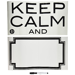 Wall Pops WPQ0747 WPQ0747 Keep Calm Dry Erase Wall Quote Decals