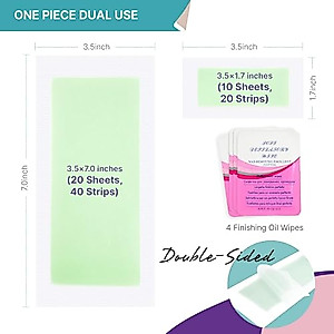 Wax Strips Hair Removal for Women: ELIAGLOW 40 Waxing Strips Dual Sides & 4 Calming Oil Wipes