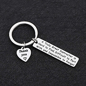 FOTAP Instructor Keychain Instructor Appreciation Gift Instructor Retirement Gift Professor, Mentor Thank You Gift (instructor keychain)