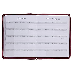 Christian Art Gifts 2022 - 18 Month Women's Personal Planner I Know the Plans Jeremiah 29:11, Aug 2021-Jan 2023, Plum Faux Leather, Zipper Closure, Large