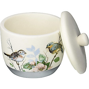Avanti Linens - Covered Jar, Countertop Organizer, Bird Design Home Decor (Love Nest Collection)