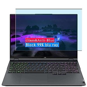 Vaxson Anti Blue Light Tempered Glass Screen Protector, compatible with Lenovo Legion 5 Pro 16" laptop Visible Area Cover Only, 9H Film Protectors [ Not Full Coverage ]