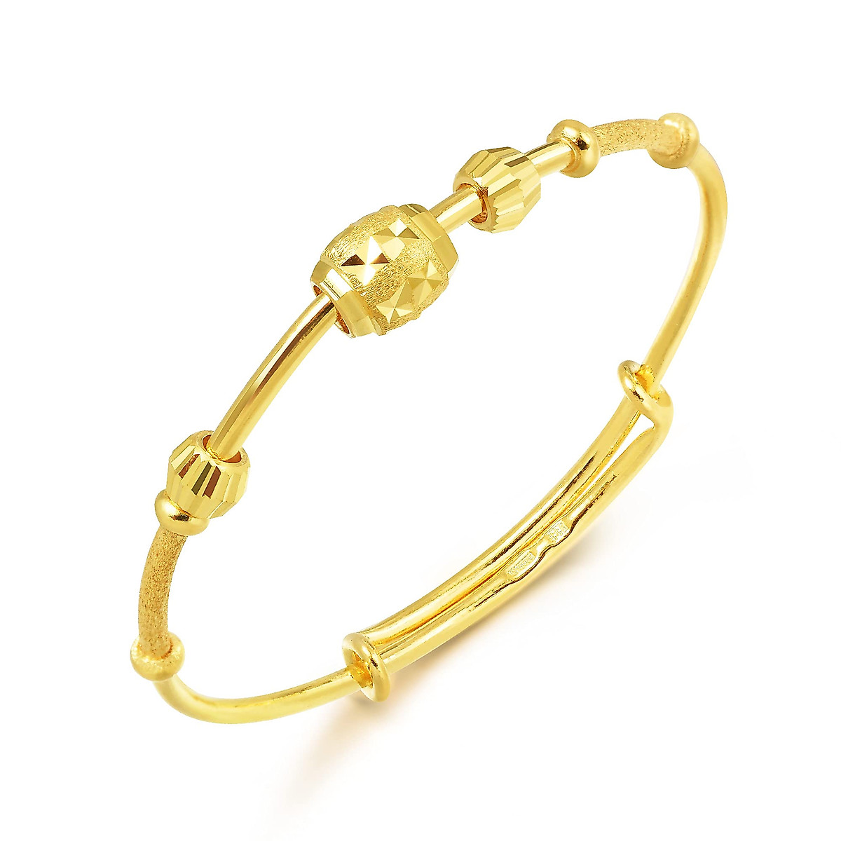 CHOW SANG SANG 999.9 24K Gold Price-by-Weight 5.31g Gold Adjustable Bangle for Tiny Size Gift 64731K