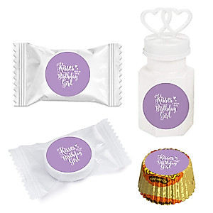 Andaz Press Chocolate Drop Labels Trio, Fits Kisses, Sweet 16 Birthday, Lavender, 216-Pack