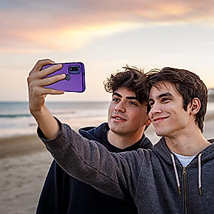 PUJUE for Motorola Moto-G Pure Phone Case: G Play 2023 | G Power 2022 Silicone Matte Case 360 Full Protection - Rugged Bumper Shockproof Drop Protective TPU Cell Phone Cover Woman Men (Purple)