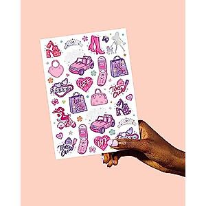 xo, Fetti Pink Temporary Tattoos for Girls - 42 styles | Pink Birthday Party Supplies, Party Favors, Cute Decorations, Easter Basket