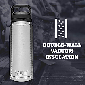 YETI Rambler 26 oz Bottle, Vacuum Insulated, Stainless Steel with Chug Cap, Prickly Pear