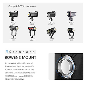 NEEWER 24”x35” (60x90cm) Rectangular Softbox, Studio Monolight Softbox with Bowens Mount, Diffuser & Carrying Bag for Portrait Product Photography, Compatible with S101-400W/300W, SL-70W, CB60/100/150