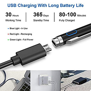 Stylus Pens for Touch Screens, NTHJOYS Universal Fine Point Stylus for iPad, iPhone, Samsung, iOS/Android Smart Phone and Other Tablets, Active Stylus Stylist Pen Pencil for Precise Writing/Drawing