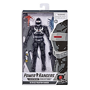 Power Rangers Lightning Collection in Space Phantom Ranger 6-Inch Premium Collectible Action Figure Toy with Accessories, Ages 4 and Up