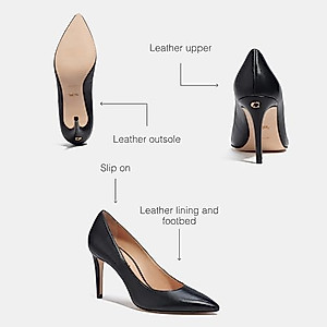 Coach Women's Skyler Leather Pump, Black, 9