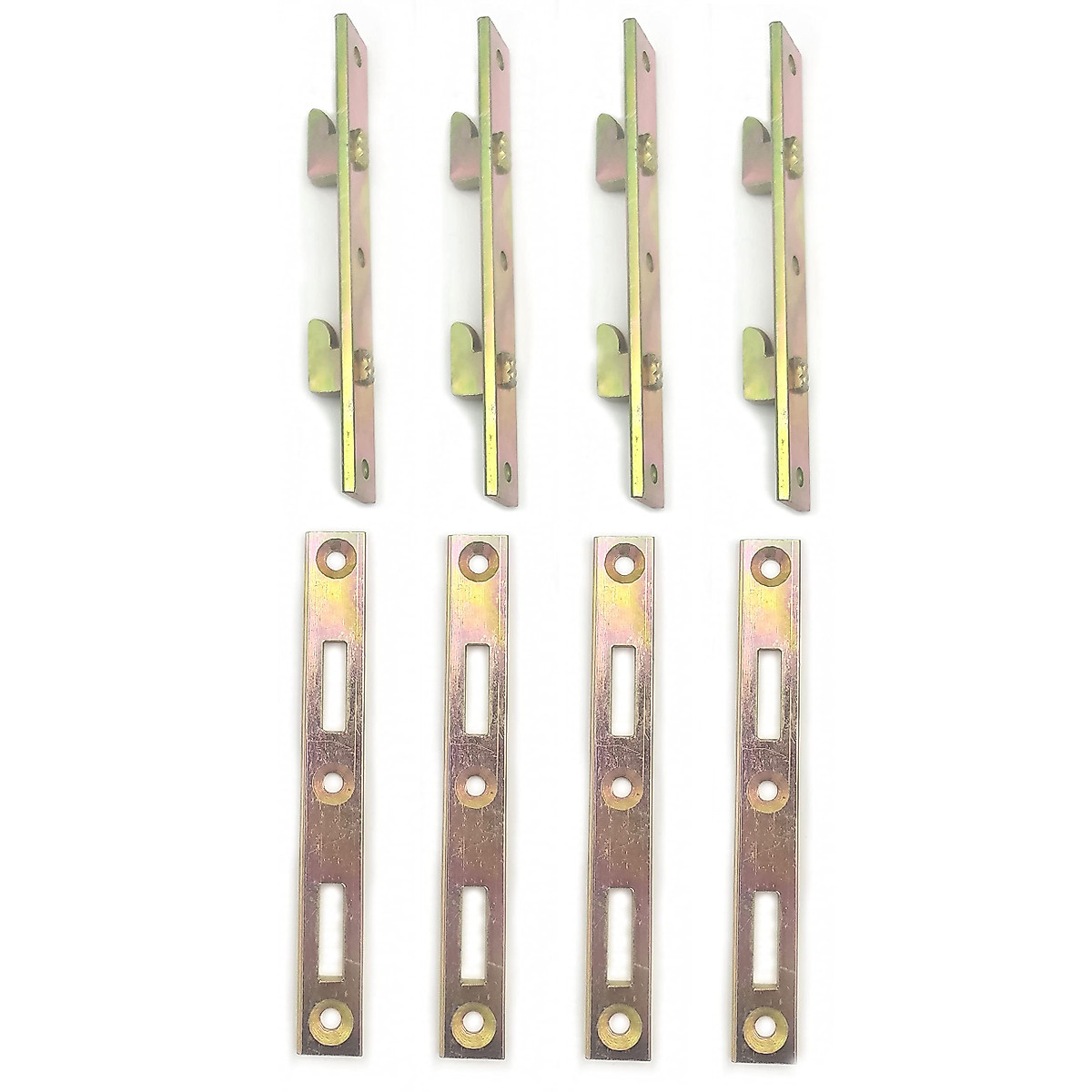 METAL MAGERY Bed Rail Fasteners 5" Set of 4 Bed Rail Brackets Heavy Duty Bed Frame Rail Hardware