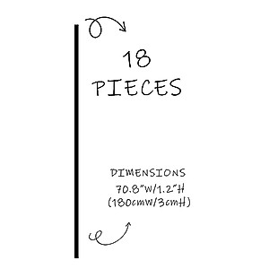 Murwall Gold Wall Decal Peel and Stick | Geometric Line Wall Sticker | Metallic Line Wall Decals