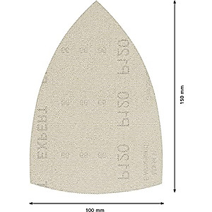 Bosch Professional 10x Expert M480 Sanding Net (for Hardwood, Paint on Wood, 100x150 mm, Grit 120, Accessories Multi Sander)