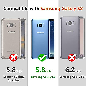 LeYi for Samsung Galaxy S8 Case [Not Fit S8 Plus], Galaxy S8 Phone Cases with [2 PCS] 3D Curved Screen Protector, [Military-Grade] Protective Case Cover with Ring Kickstand for Samsung S8, Black