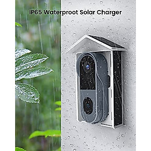 XTU Solar Charger for Video Doorbell, Compatible with Doorbell 2nd Gen (2020 Release), and All Battery-Powered doorbells Cameras (with Micro USB Port), Waterproof Continuous Charging