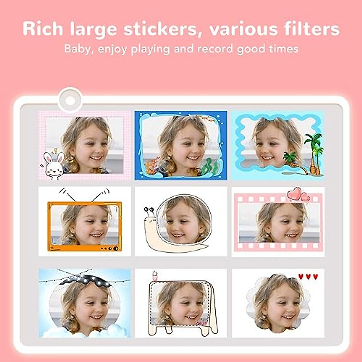 Kids Digital Camera, Print Camera for Kids, High Definition Screen with Printing Paper for Outdoor Play