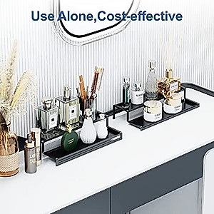 Warmfill Spice Rack Organizer For Cabinet 2 Tier Black Expandable Spice Rack for Pantry, Spice Organizer Display Shelf from 14.5 to 27.3 inch