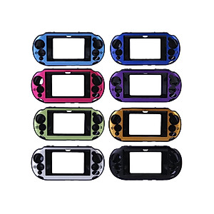 OSTENT Colorful Aluminum Metal Skin Protective Cover Case for Sony PS Vita PSV PCH-2000 - Color Blue