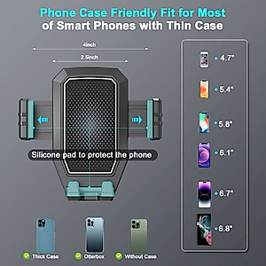 Pletmin Truck Phone Mount, Heavy Duty Phone Holder for Truck Dashboard Windshield, Compatible with All Smartphone, Commercial Truck Super Suction Cup & Stable(Black)