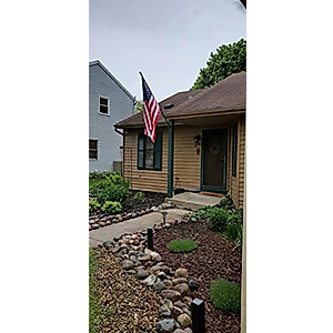 Black Flag Pole for House - 5FT Flagpole Kit for American Flag - 3x5, 4x6 Flag Heavy Garden flagpole-Professional Metal Flag Pole for House Garden Yard Residential or Commercial Two-Position Bracket