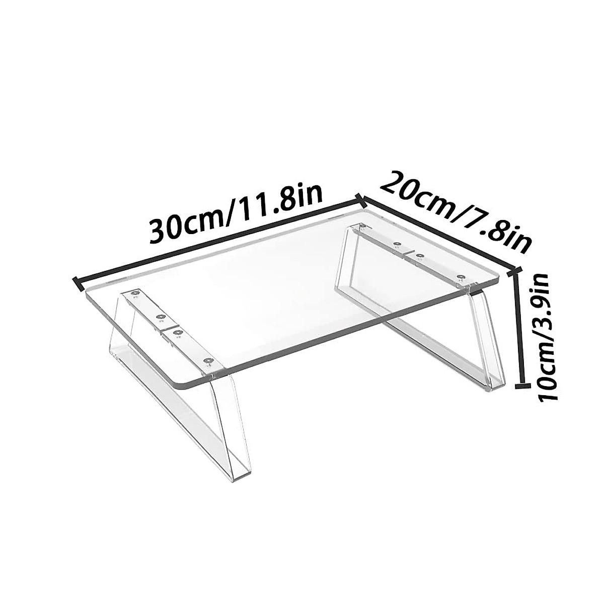 KUAIYU Monitor Stand Riser, Clear Acrylic Computer Monitor Stand,Ergonomic Desk Riser Increases Height By 3.7in - For Laptop, Pc, Notebook, Printer, Computer.