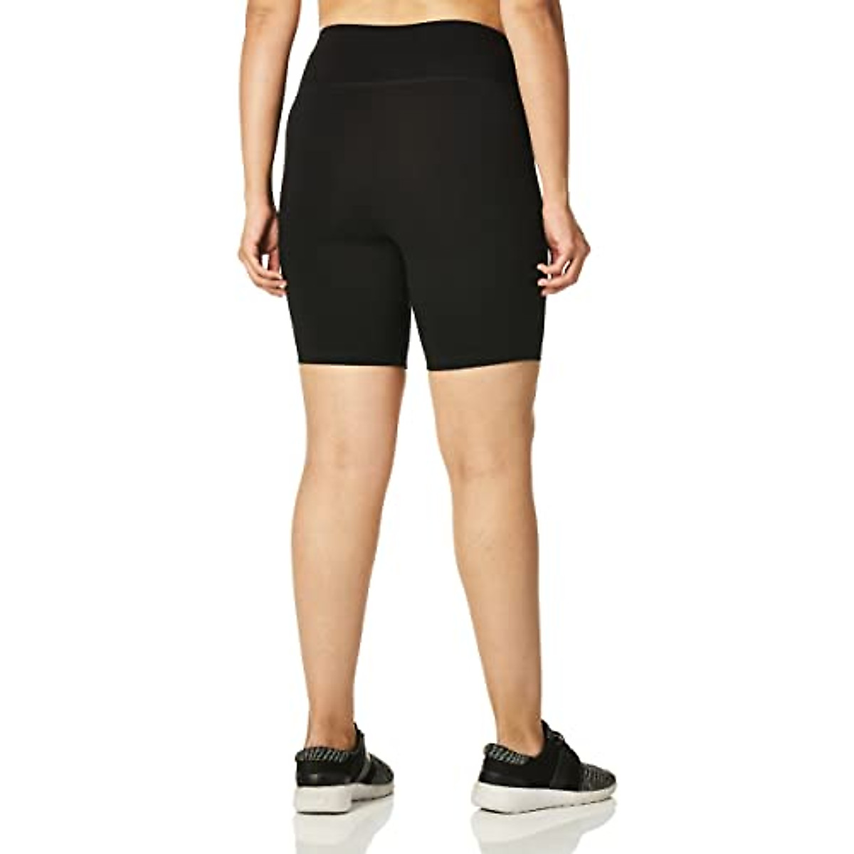 Juicy Couture Women's Essential Cotton Long Bike Short, Deep Black, Small