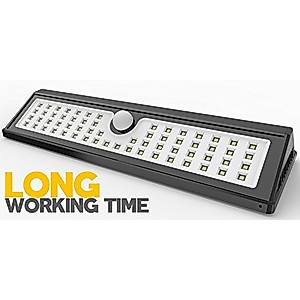 Lemontec Solar Lights, 62 LED Wall Solar Light Outdoor Security Lighting Nightlight with Motion Sensor Detector for Garden Back Door Step Stair Fence Deck Yard Driveway, 2 Pack
