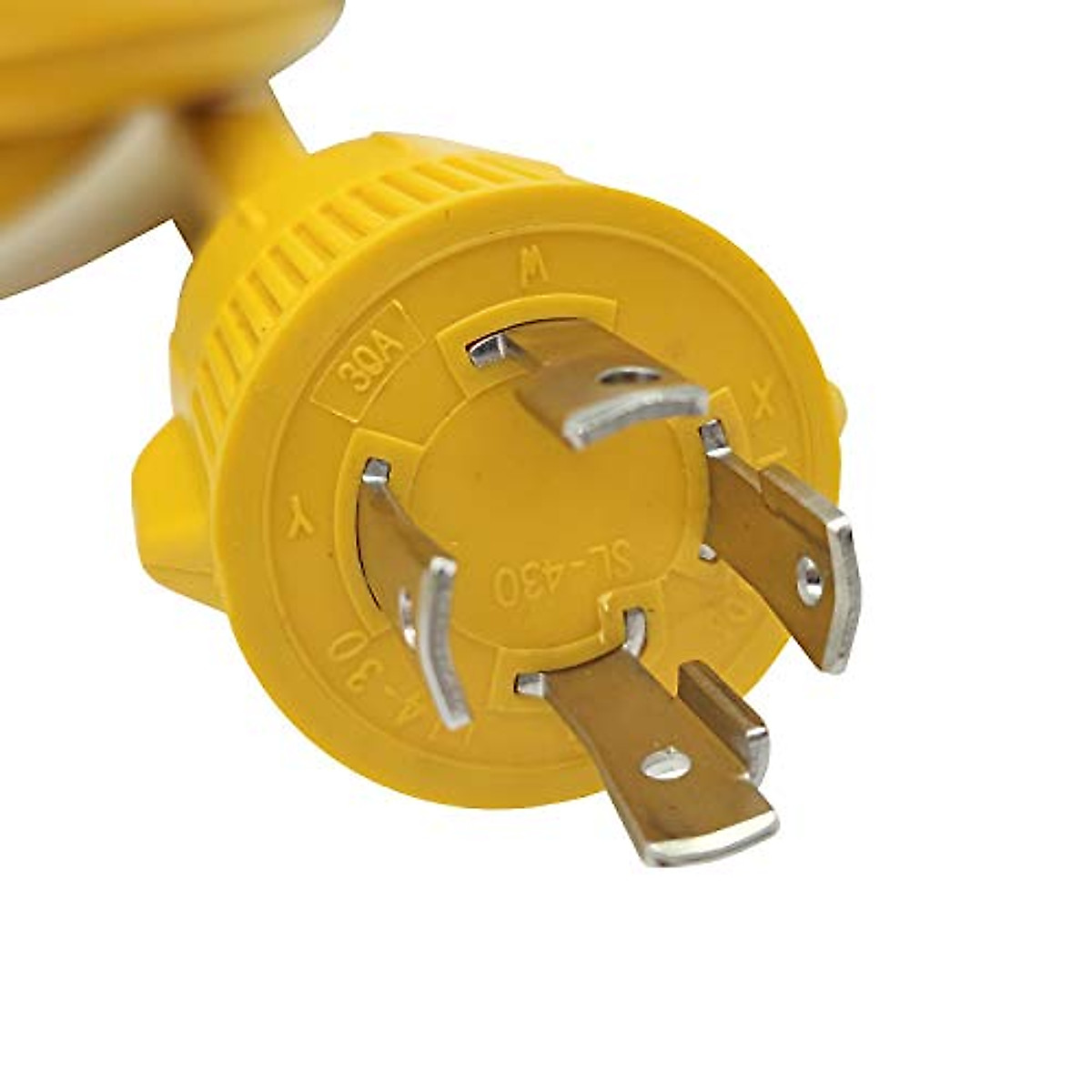 Parkworld 62176 Shore Power Adapter Generator 30A L14-30P Male to Marine 50A SS2-50R Female with Locking Ring (20FT)