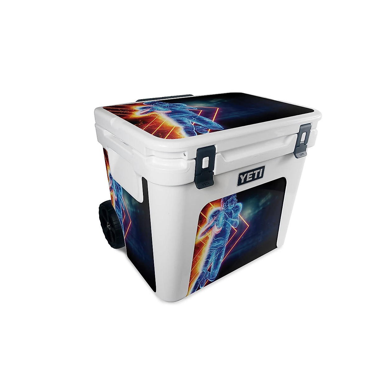 MightySkins Skin Compatible with Yeti Roadie 60 Wheeled Cooler - Glow Football | Protective, Durable, and Unique Vinyl Decal wrap Cover | Easy to Apply, Remove, and Change Styles | Made in The USA