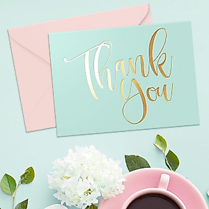 Sweetzer & Orange Blank Thank You Cards with Envelopes and Card Box. 24 Thank You Notes and 3 Variety Color Thank You Cards for Teachers with Envelopes. Notecards for Baby Shower Thanks, Wedding or Business.