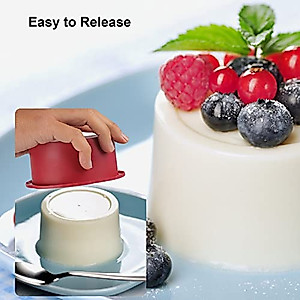 Nalchios 4 inch Silicone Round Cake Pans Set of 4, Non-stick Easy Releasing Mini Cake Pans, Flexible BPA Free Silicone Baking Mold Pans for Layer Cake, Mini Cake Pizza, Cheese Cake, Chocolate Cake