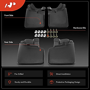 A-Premium Mud Flaps Splash Guards Mudguards Mudflaps [W/Hardware Accessories] Compatible with Toyota Tacoma 2023-2016, [Doesn't Fit SR], Set of 4PCS, Front and Rear (Driver & Passenger Sides)