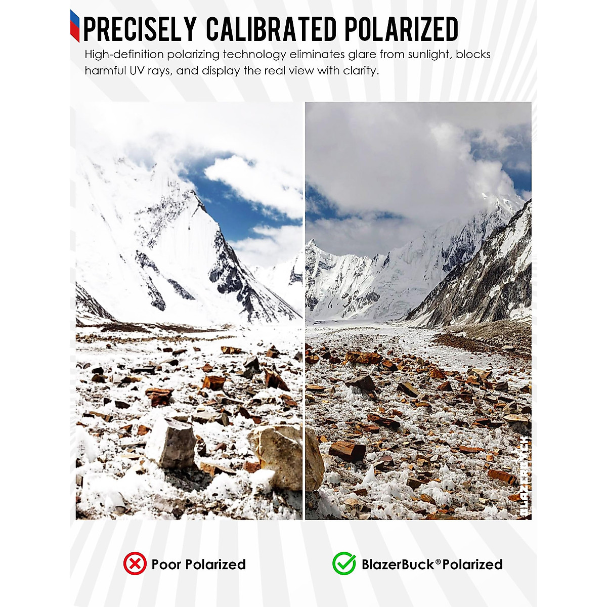 BLAZERBUCK Polycarbonate Replacement Lenses for BOSE Tempo Sunglasses - Clear Black Photochromic