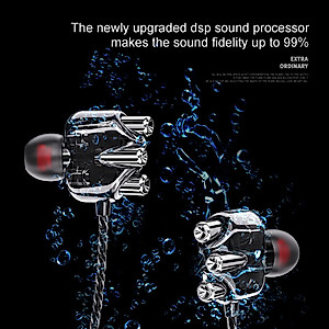 Wired Earphones, in-Ear Headphones Earphones with Microphone, in Ear Wired Earphones, Noise Isolating, Stereo Pure Sound Headphones for iPhones, iPads, Smartphone, MP3 Players etc. Blue