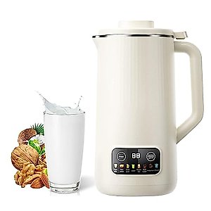 Nut Milk Maker Machine,20 Oz Automatic Cleaning Soy Milk maker with 8 Modes and 10 Leaf Blades,Homemade Almond, Oat, Soy, Etc Grain, Almond Milk Maker Machine with Delay Start Free Filtering and Keep Warm (White)