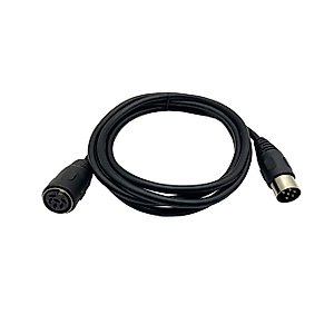 Dafensoy MIDI Cable, 6 Pin DIN MIDI Male to Female Extension Adapter Cord, for Microphone Recording, Mixing, and More (1.5M/5Ft)