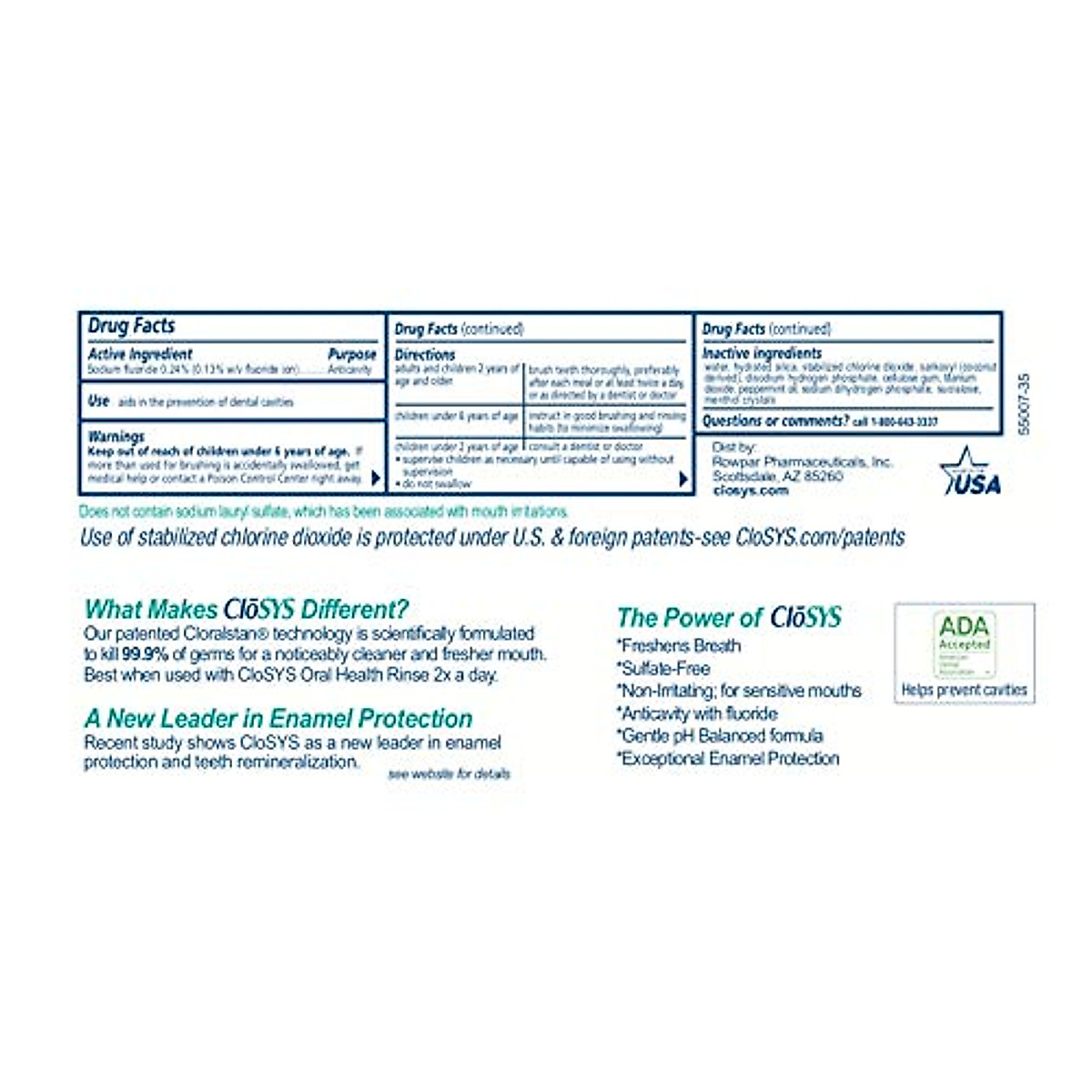 CloSYS Fluoride Toothpaste, 7 Ounce, Gentle Mint, Whitening, Enamel Protection, Sulfate Free