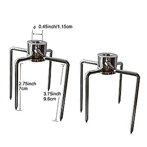 Stainless Steel Grill Rotisserie Meat Forks BBQ Grill Rotisserie Spit Meat Forks Replacement 4-Prong-Fits for 5/16" square rotisserie spit