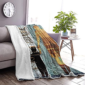 Dad Gifts Fathers Day Birthday Gifts from Son Throw Blanket,Gifts for Dad,Soft Fluffy Sherpa Warm Throw Blankets for Bed, Office and Couch