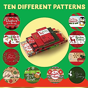 JOYIN 30Pcs Christmas Gift Card Boxes,10 Designs Drawer Style Paper Gift Cards Boxes, Christmas Gift Card Holders Boxes, Holiday Cash Money Holder Gift Boxes