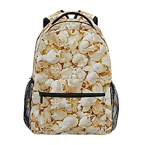 Glaphy Popcorn Pattern Backpack School Bookbag Lightweight Laptop Backpack for Men Women Kids