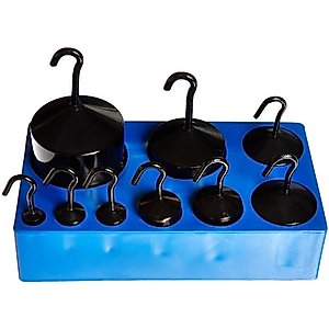 United Scientific™ WHSBE9 Hooked Weight, Black Enamel, Set of 9