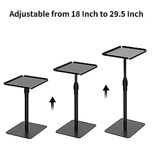 GAGUIUP Adjustable Side/End Table - Metal Coffee Table Small Sofa Side Table Indoor Nightstand Furniture for Living Room, Dorm, Home Office, and Bedroom - Black