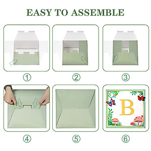 Baby Shower Decorations for Girl Sage Green Baby Block Box with Letters for Baby Shower Decor Neutral Baby Gender Reveal Decorations with 3D Butterfly