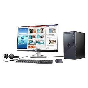 Dell Inspiron 3910 Desktop, 12th Gen Intel Core i5-12400 Processor, 32GB DDR4 RAM, 1TB SSD, HDMI, DP, DVD-RW, Bluetooth, Wired Keyboard&Mouse, Wi-Fi 6, Windows 11 Home, Black